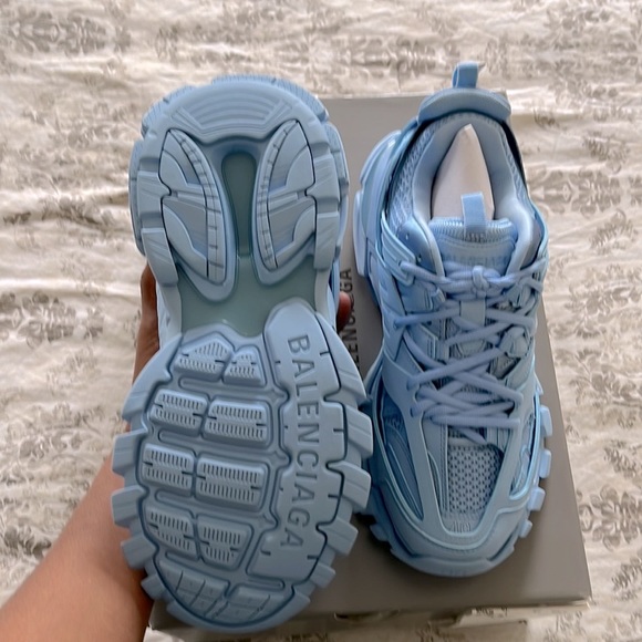 Balenciaga | Shoes | Balenciaga Track Sneaker For Women Baby Blue Mesh ...